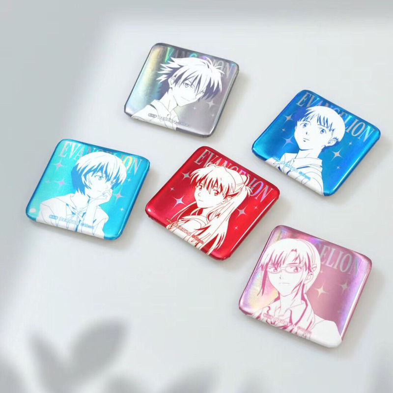 Eva Neon Genesis Evangelion Fan-Made Square Pin Badge – Backpack Charm ...