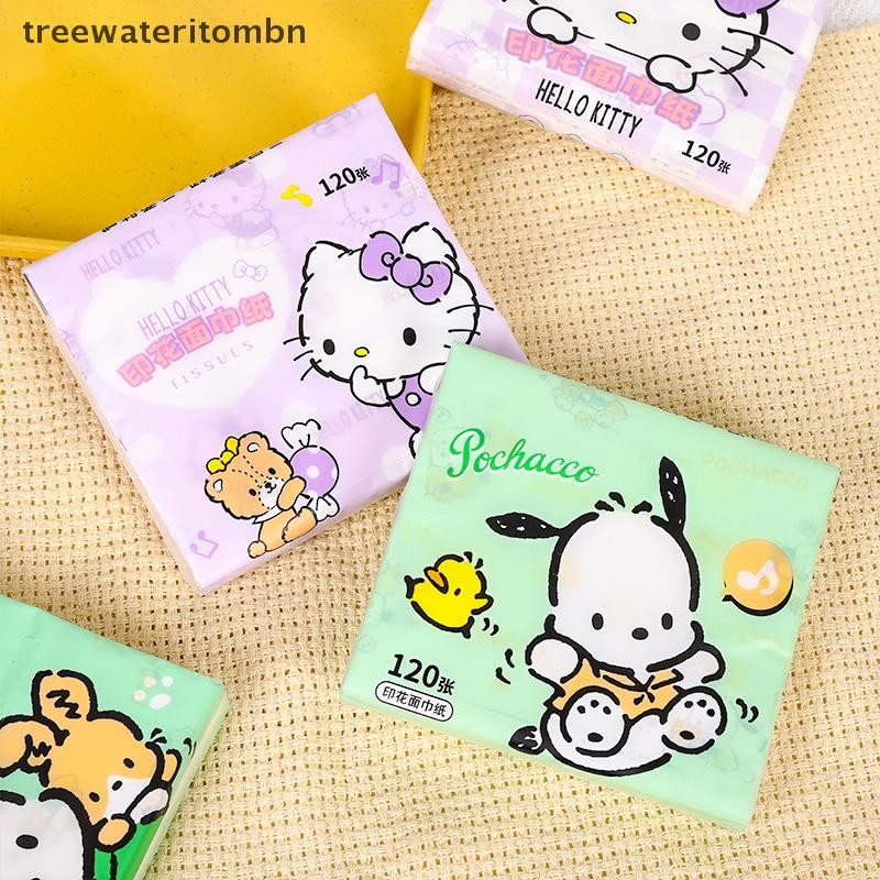 Tt Sanrio ผ้าเช็ดหน้ากระดาษ Kawaii Hello Kitty การ์ตูนพิมพ์ผ้าเช็ดหน้า ...