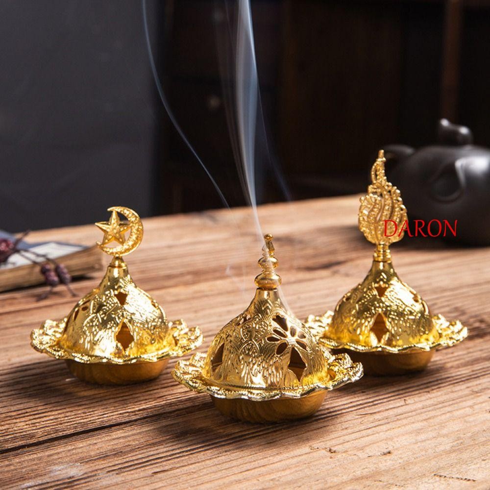 Daron ที่วาง Censer แบบพกพา, กระถางธูป Hollow Moon, กระถางธูป Vintage ...