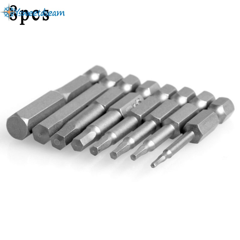 8 ชิ้น Hex Key Bit ชุด Quick Connect Driver Power เจาะเมตริก ...