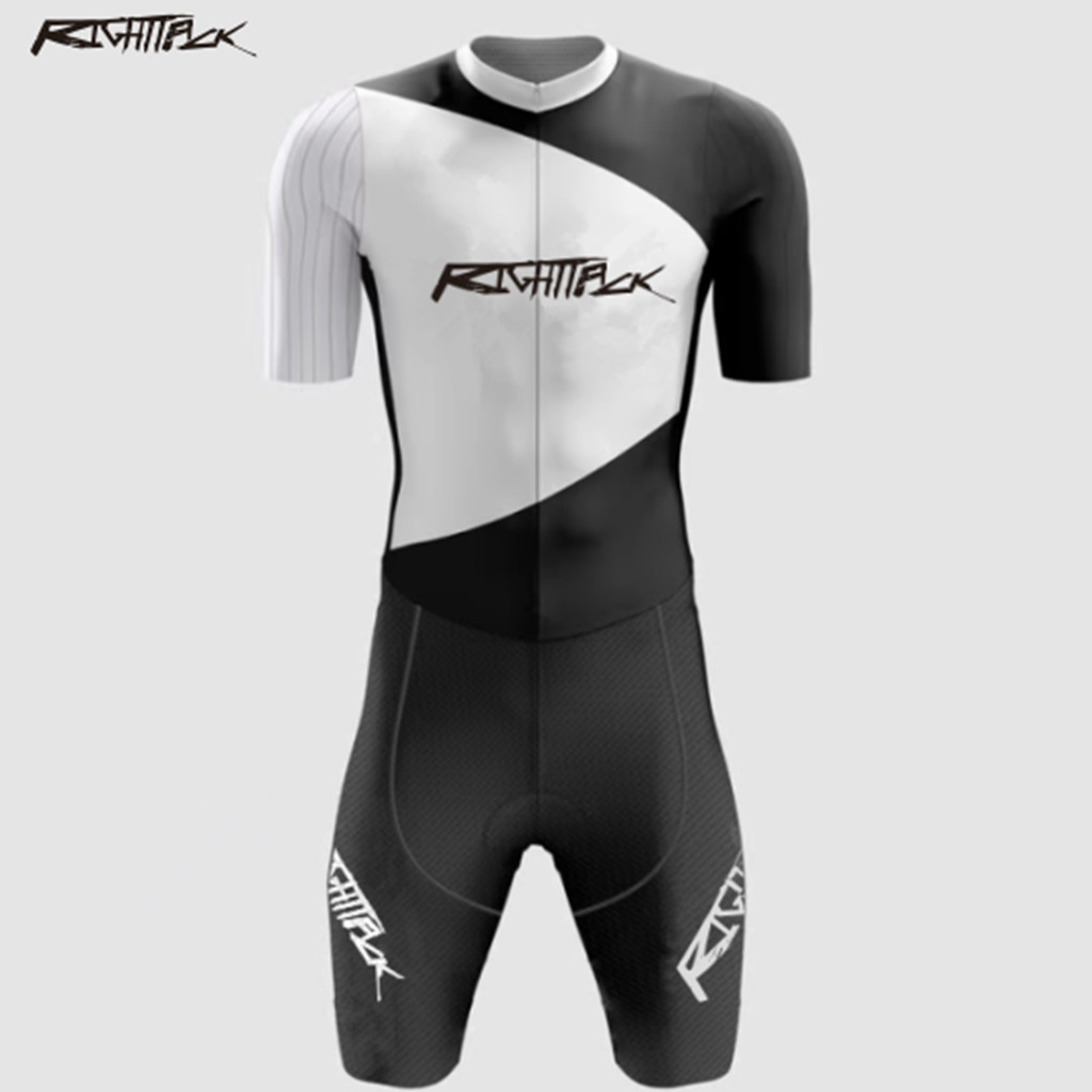 ใหม่ใน RIGHTTRACK Pro ทีมผู้ชายขี่จักรยาน Skinsuit แขนสั้น Speedsuit ...