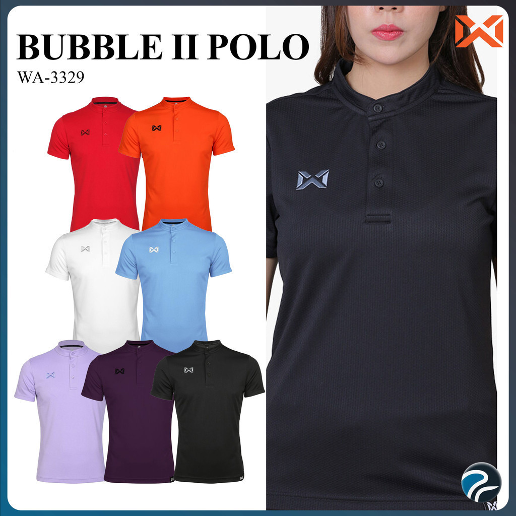 ลดเพิ่ม 30% ส่งฟรีไม่มีขั้นต่ำ! เสื้อโปโลวอริกซ์ รุ่น BUBBLE II WARRIX WA-3329 WA3329 เนื้อผ้า ...