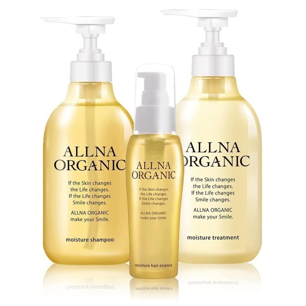เซต 3 ขวด allna organic moisture shampoo+conditioner 500 ml และ hair oil 80 ml | Shopee Thailand