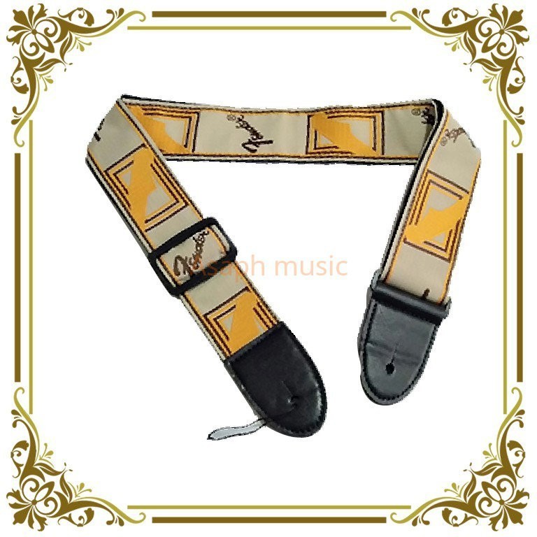 Fender Classic Belt ปรับกีตาร์ไฟฟ้าอะคูสติกเบสสายสังเคราะห์สีเหลือง ...