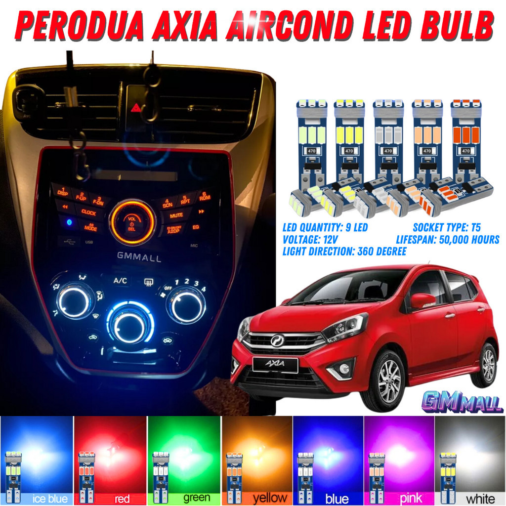 Perodua axia aircond ลูกบิดเกียร์หลอดไฟ led air cond Mentol Lampu led เกียร์ aircon พื้นหลัง ...