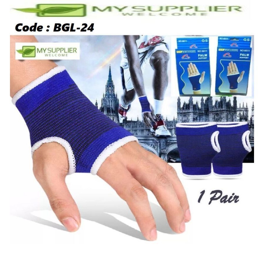 Bgl-24 2 ชิ้นยิมข้อมือปาล์มยามสนับสนุนถุงมือป้องกันข้อมือถุงมือ ...