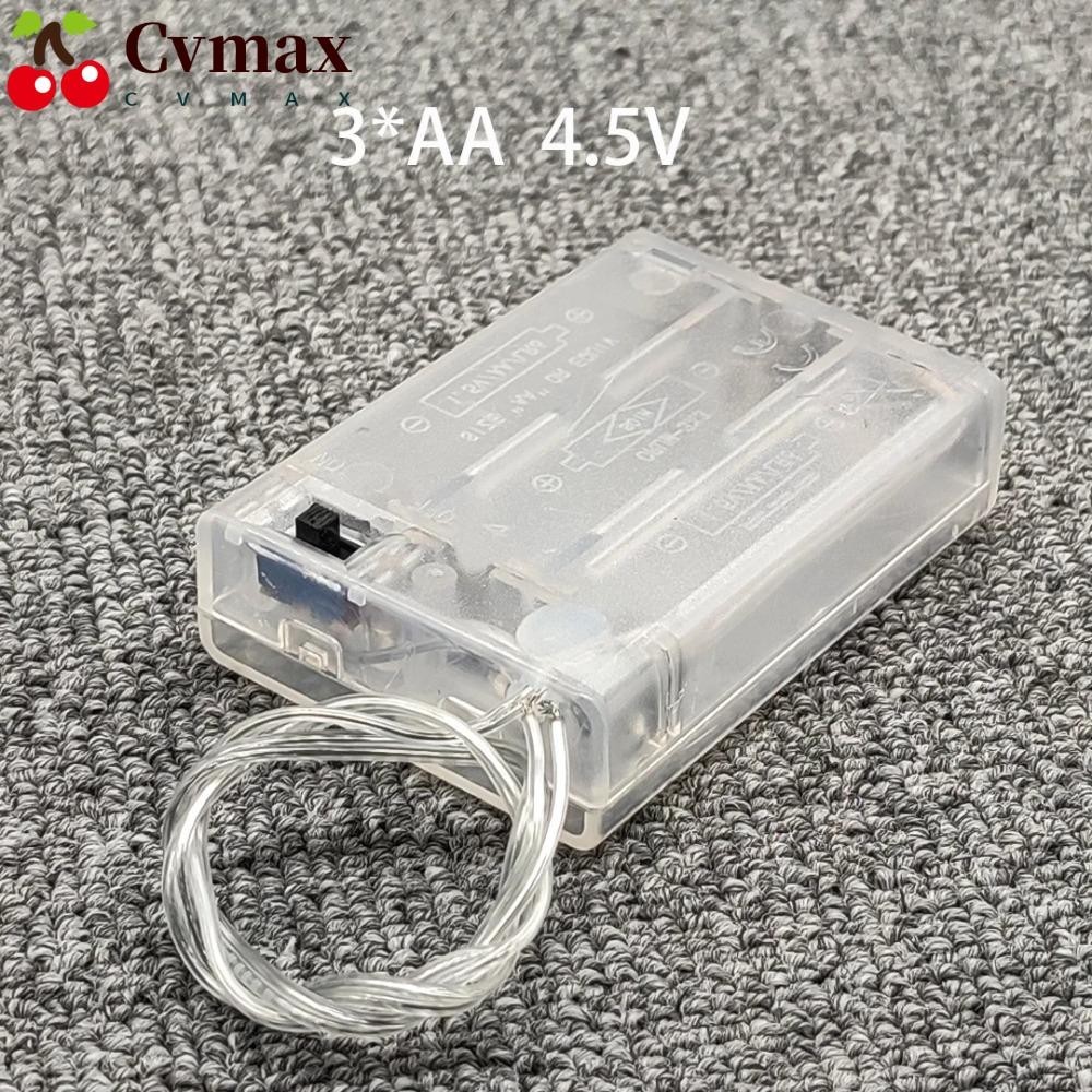 Cvmax กล่องเก็บแบตเตอรี่ AA 4.5V 3 ก้อน พร้อมสวิตช์เปิด ปิด ABS สีใส | Shopee Thailand