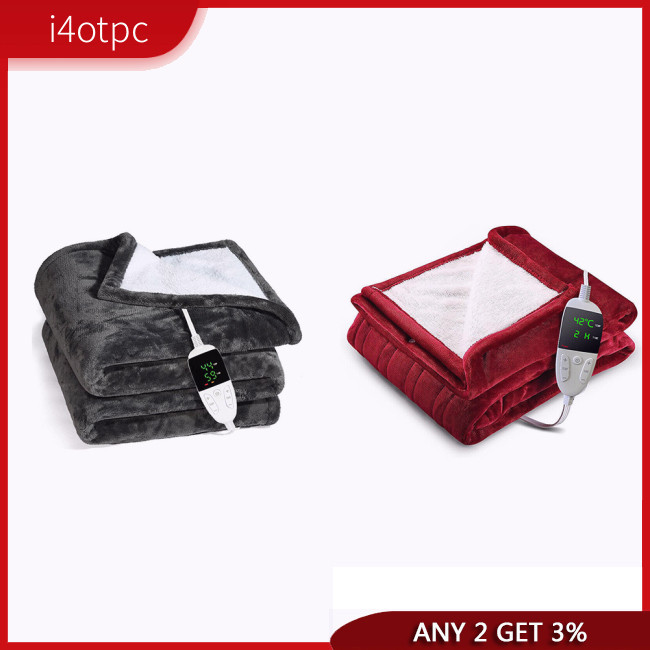 I4otpc ผ้าห่มไฟฟ้า 63 นิ้ว x 51 นิ้ว ผ้าสักหลาด นุ่มพิเศษ พร้อมความร้อน 6 ระดับ ปิดอัตโนมัติ 2-4 ...