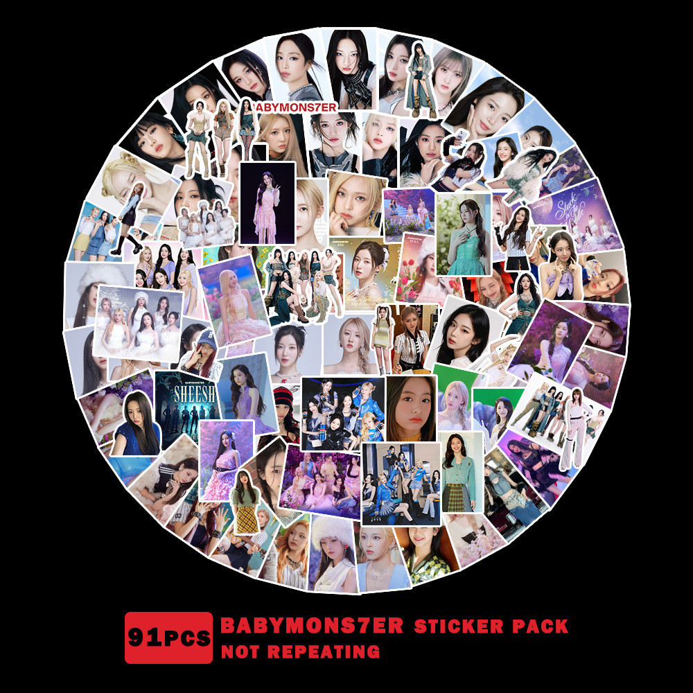 Baby MONSTER อัลบั้ม SHEESH สติกเกอร์ โทรศัพท์ กระเป๋าเดินทาง แล็ปท็อป ...