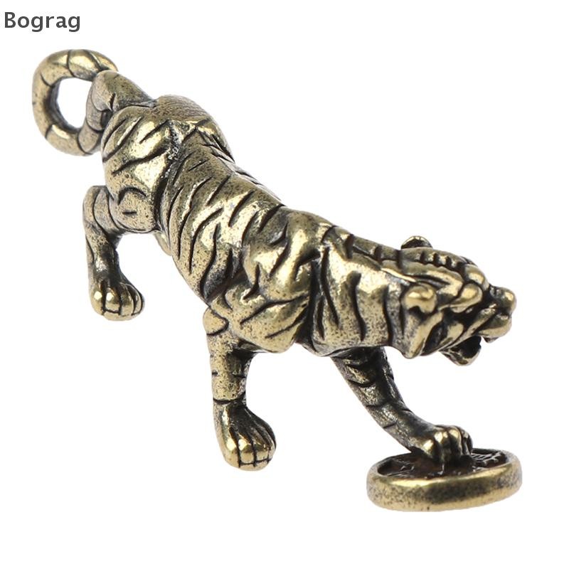 [Bogr] ทองเหลืองเสือรูปปั้นเครื่องประดับจีน Zodiac Tiger โต๊ะทํางานตก ...