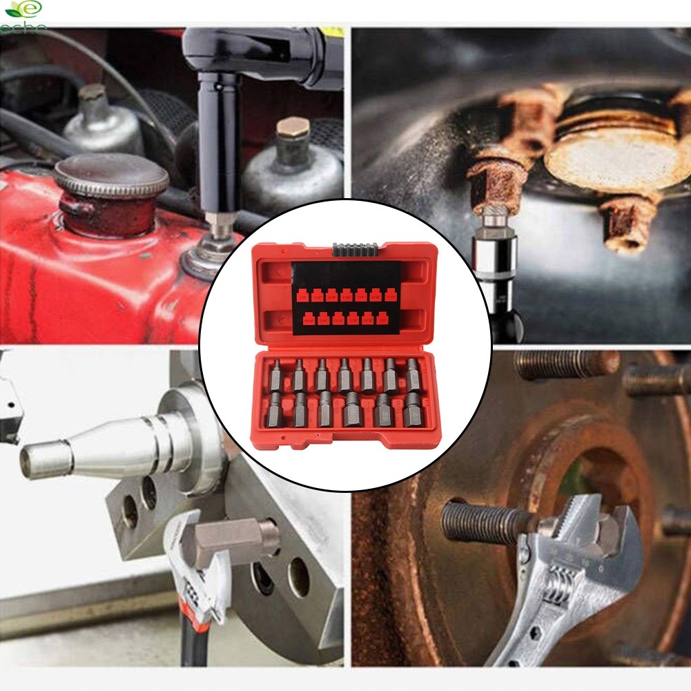 13 ชิ้นสกรู Extractor ชุดเสียหาย Broken Bolt Screw Extractor Hex Head ...