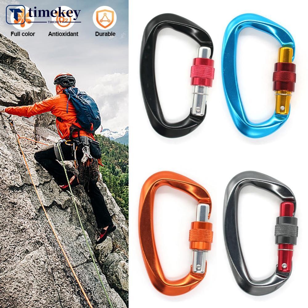 TME 25kn Professional Rock Climbing D-Shape Carabiner Buckle Safety ...