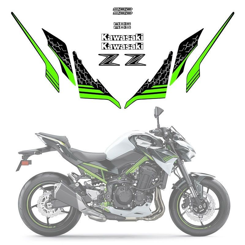 Kawasaki Z900 Motorcycle Shell Print Decorative Stickers Whole Car ...