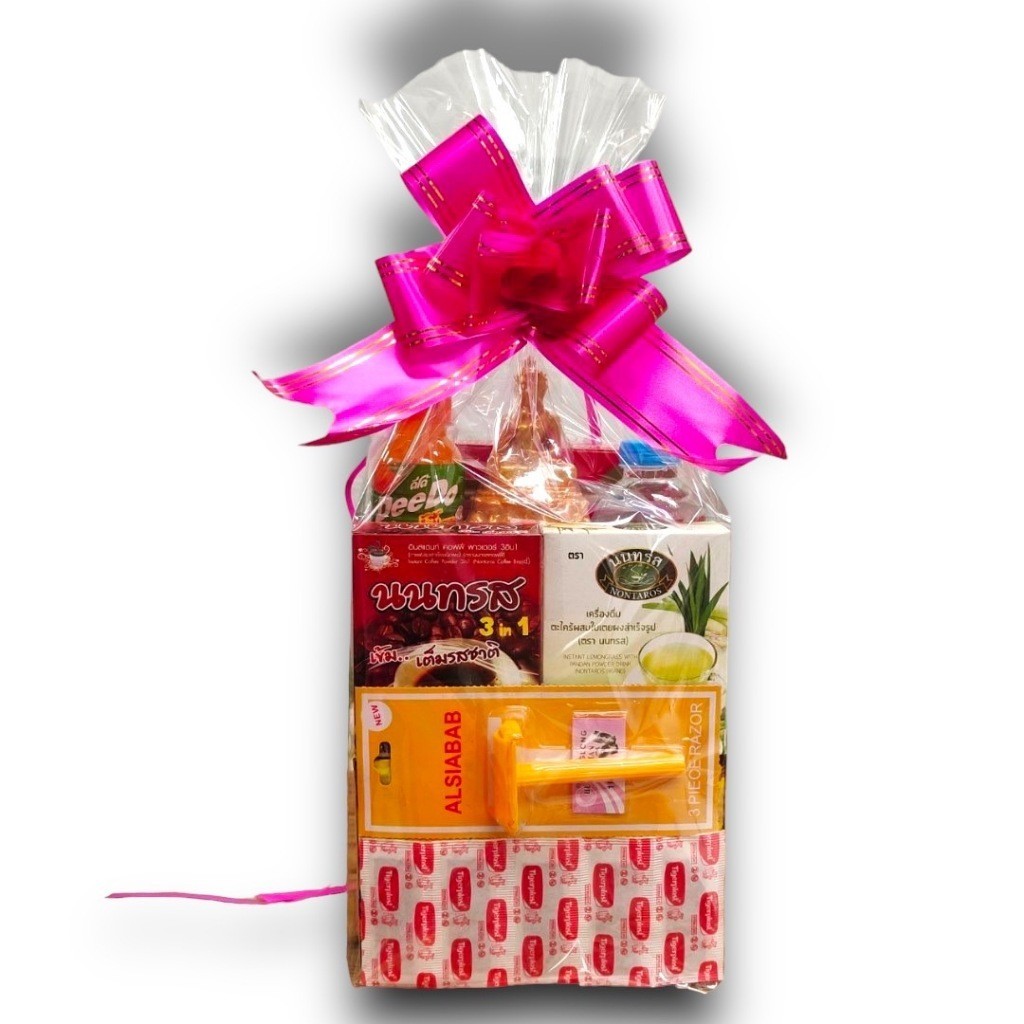 B72 ชุดสังฆทาน ในถุงแก้วพร้อมพระพุทธ2นิ้วและของบริวานถวายพระ B72 ...