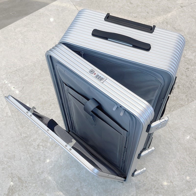 Extra Thick All-Aluminum Luggage 20-Inch Side Open Aluminum-Magnesium ...