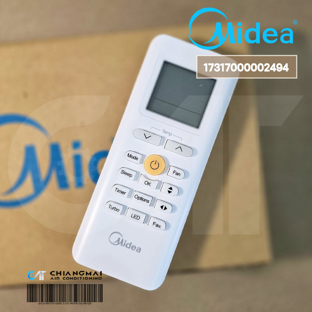 17317000002494 รีโมทแอร์ Midea (Remote controller RG70C1/BGEF) รีโมท ...