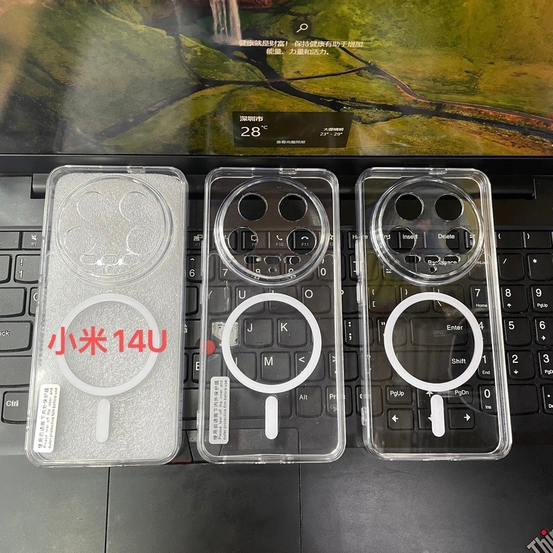 เคสโทรศัพท์มือถือแบบแข็ง ใส กันกระแทก พร้อมแหวนแม่เหล็ก สําหรับ Xiaomi ...