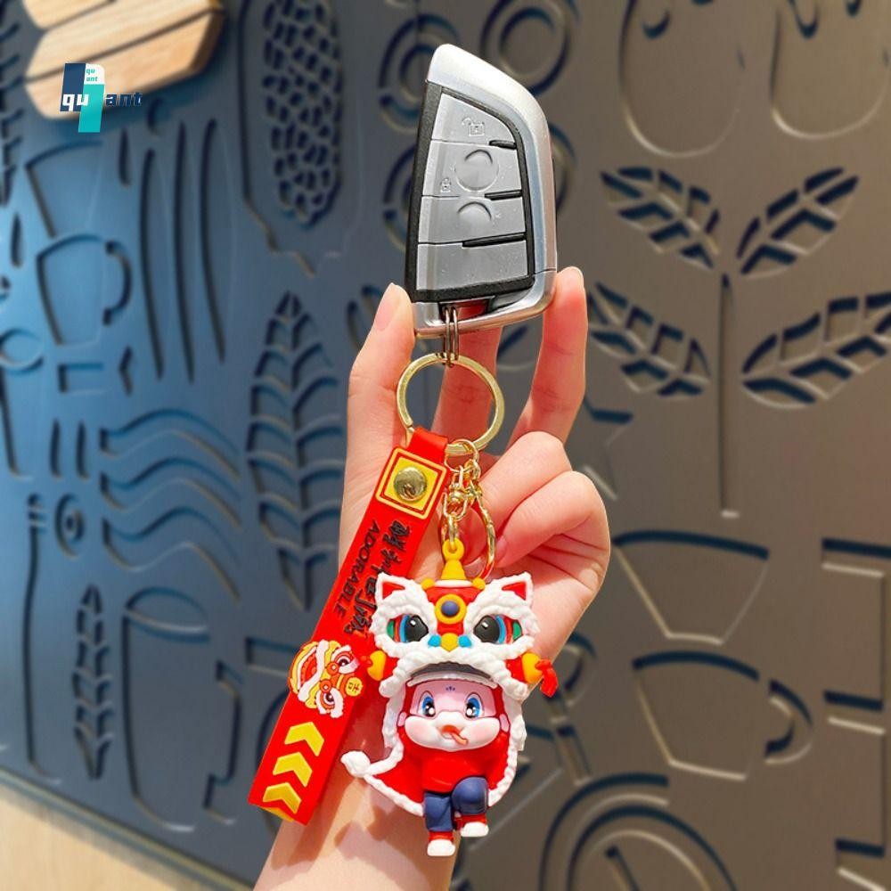 Quantumsky พวงกุญแจงู, เทศกาลฤดูใบไม้ผลิ Lion Dance 2025 จี้ปีใหม่, น่ารัก Lucky สไตล์จีนซิลิโคน ...