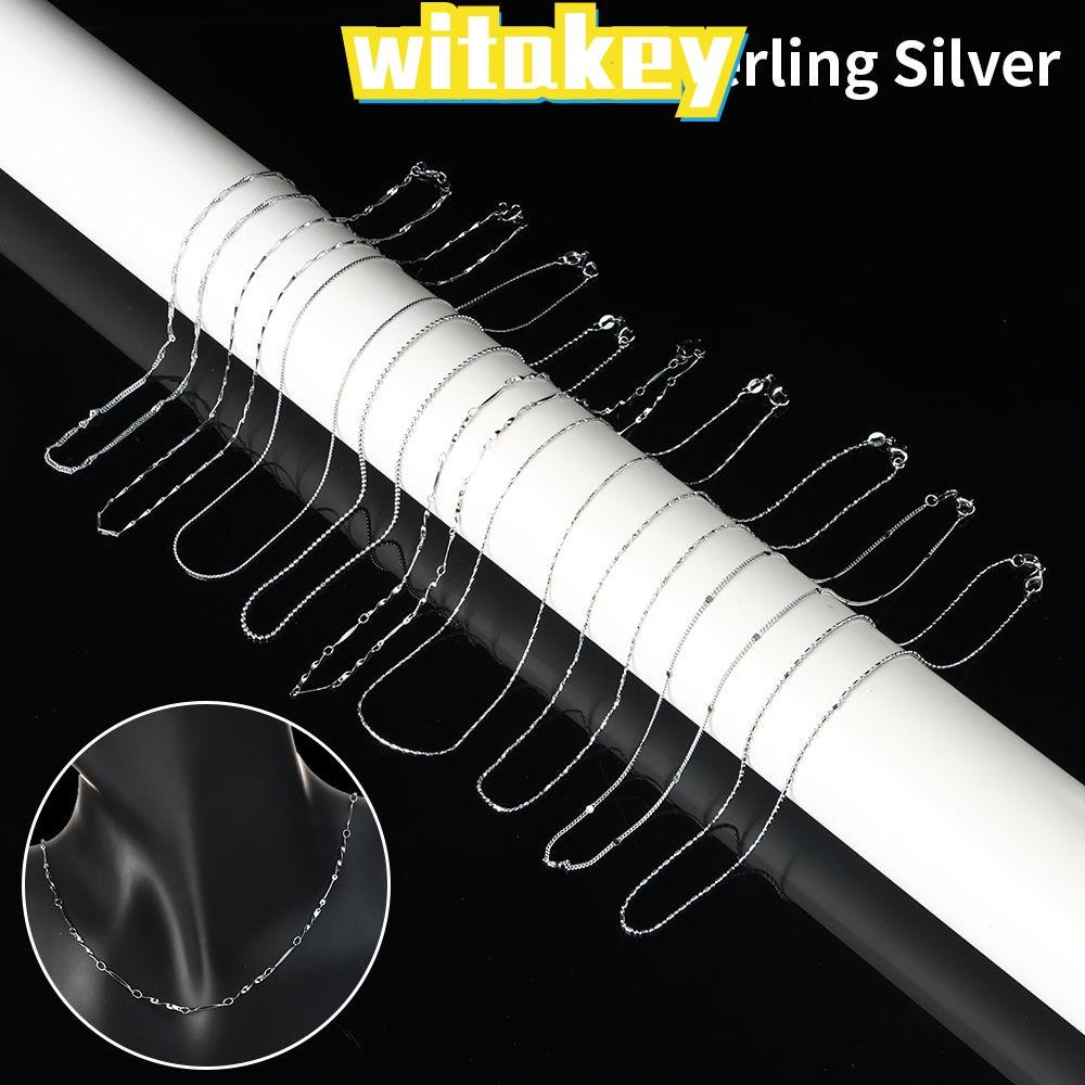 Witakey จี้เครื่องประดับเงิน 18 นิ้วงูสไตล์เรียบง่ายหลายสไตล์ | Shopee Thailand