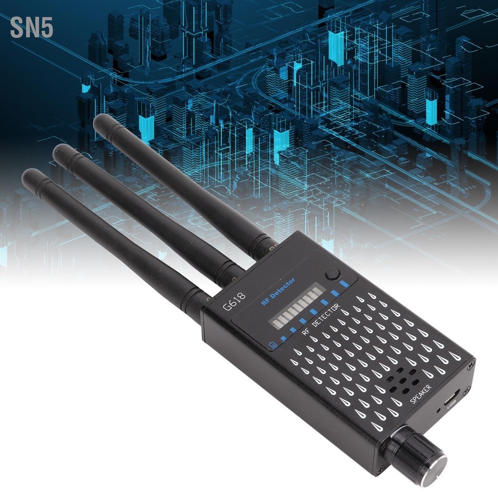 SN5 เครื่องตรวจจับ RF Bug WiFi กล้อง Finder ฟังอุปกรณ์ GPS เครื่องสแกนสัญญาณไร้สาย G618 | Shopee ...