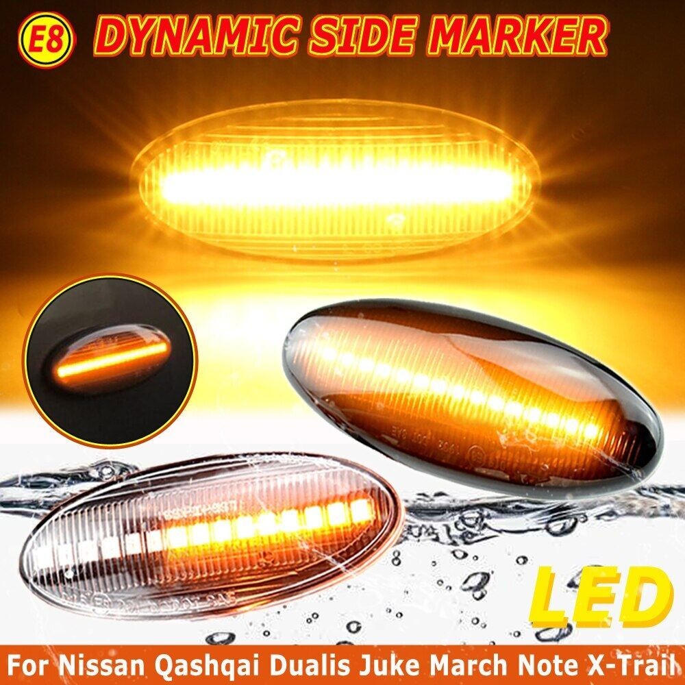 หลอดไฟเลี้ยวไดนามิก LED สําหรับ Nissan Grand Livina Almera Sentra Qashqai Dualis Rogue Note X ...