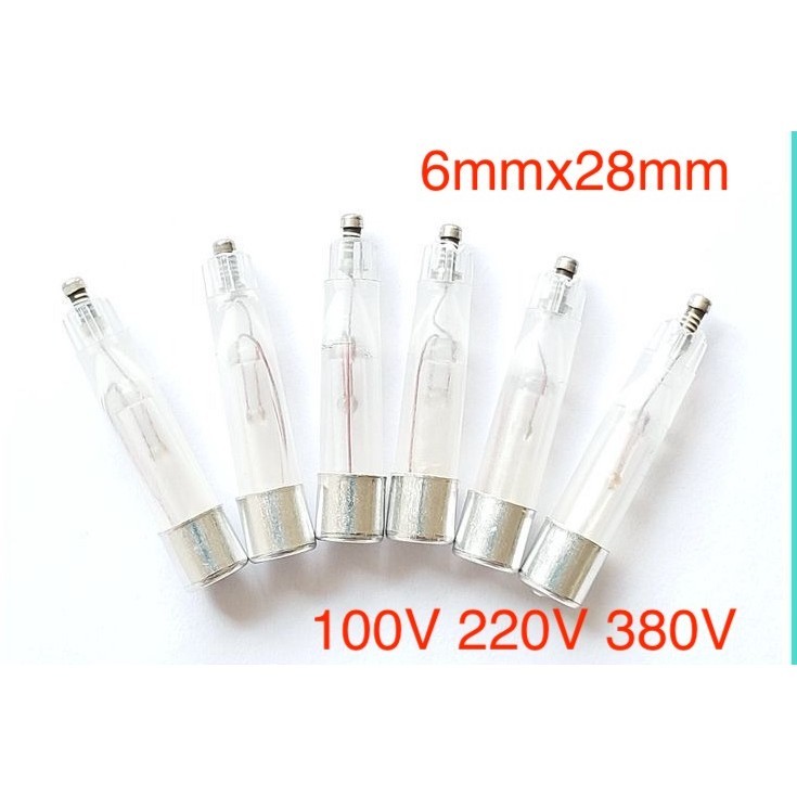 6pcs 6x28 มม.หลอดไฟนีออนสําหรับรถยนต ์ วงจร DC Tester 100V 220V 380V ...