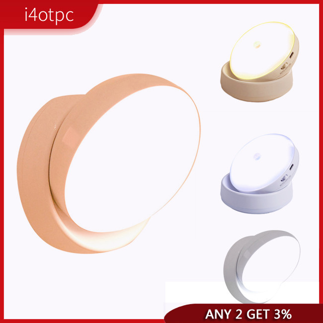 I4otpc โคมไฟติดผนัง Led หมุนได้ 360 องศา เซนเซอร์ตรวจจับการเคลื่อนไหว ไฟกลางคืน ชาร์จอัตโนมัติ ...