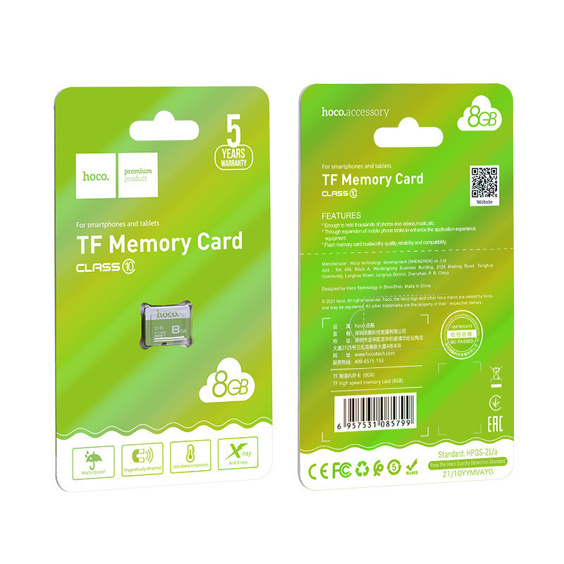 Hoco เมมโมรี่การ์ด TF Card / Micro SD Class 10 ความจุ 8Gb 16Gb 32Gb ...