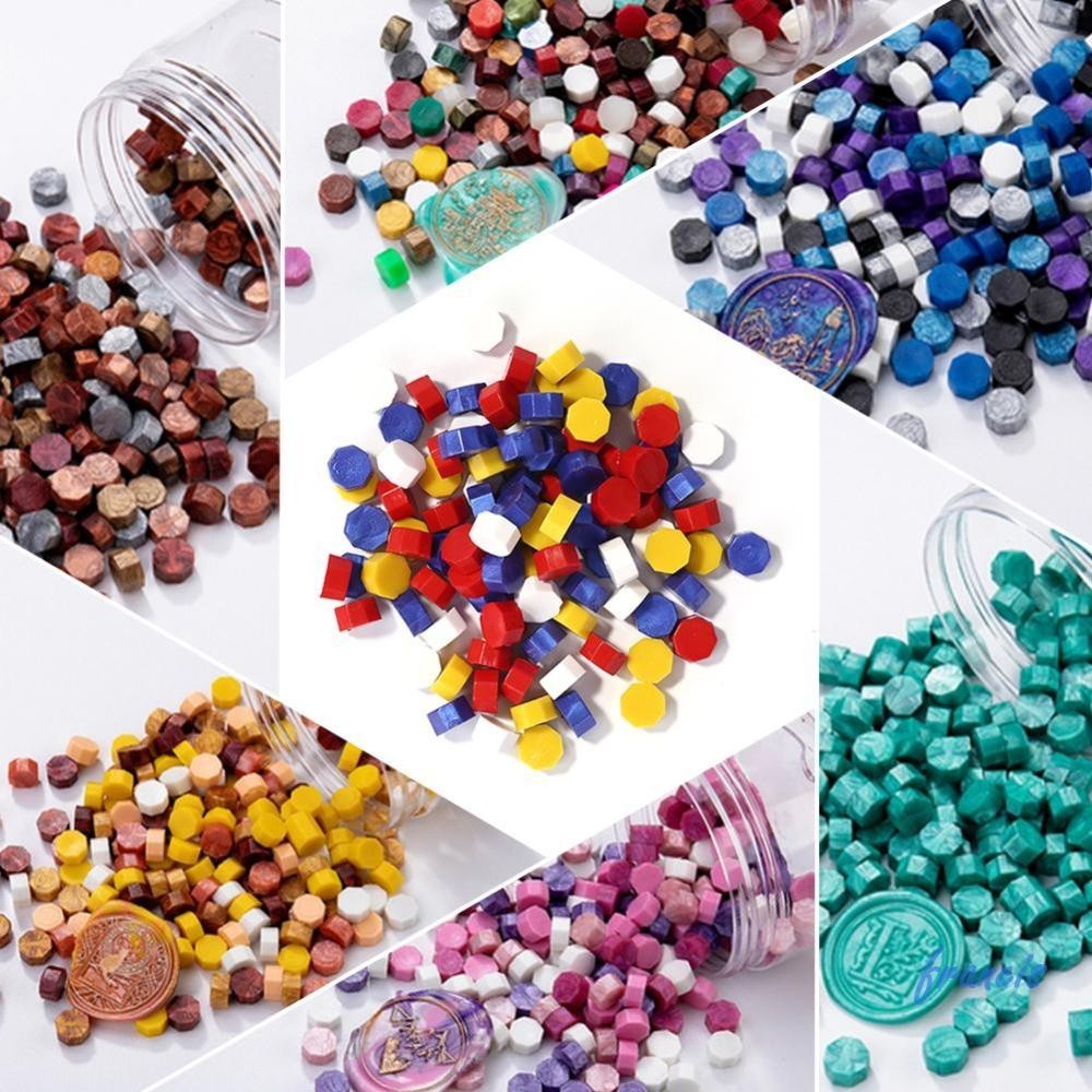 ลูกปัดขี้ผึ้งปิดผนึก แปดเหลี่ยม สไตล์วินเทจ (Q) AU [Francis.th] 100 ชิ้น | Shopee Thailand