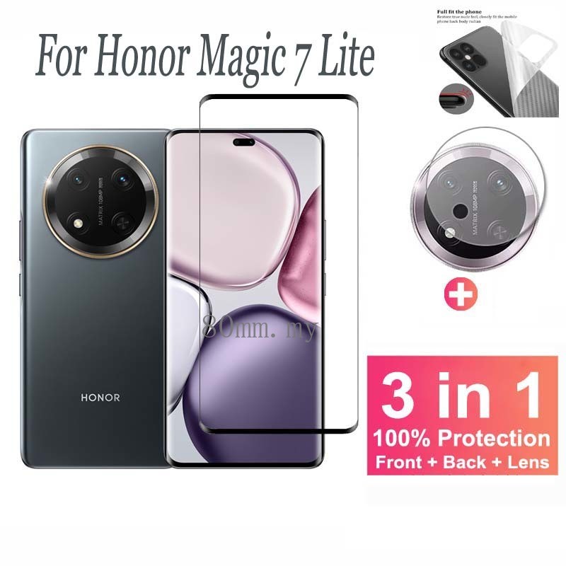 ตัวป้องกันหน้าจอ ฟิล์ม สำหรับ Honor Magic7 Lite ฟิล์ม กระจกนิรภัยสำหรับ Honor Magic 7 6 5 4 3 ...