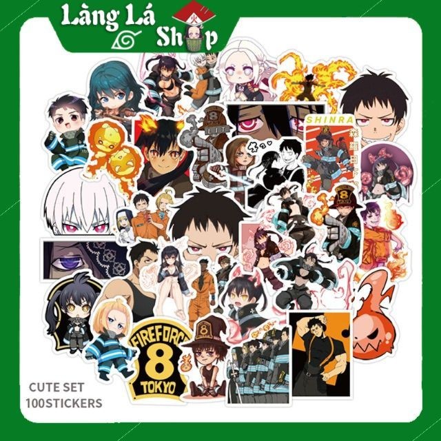 Enen No Shouboutai Fire Force สติ๊กเกอร์อนิเมะมังงะ ครบชุด 100 ภาพ