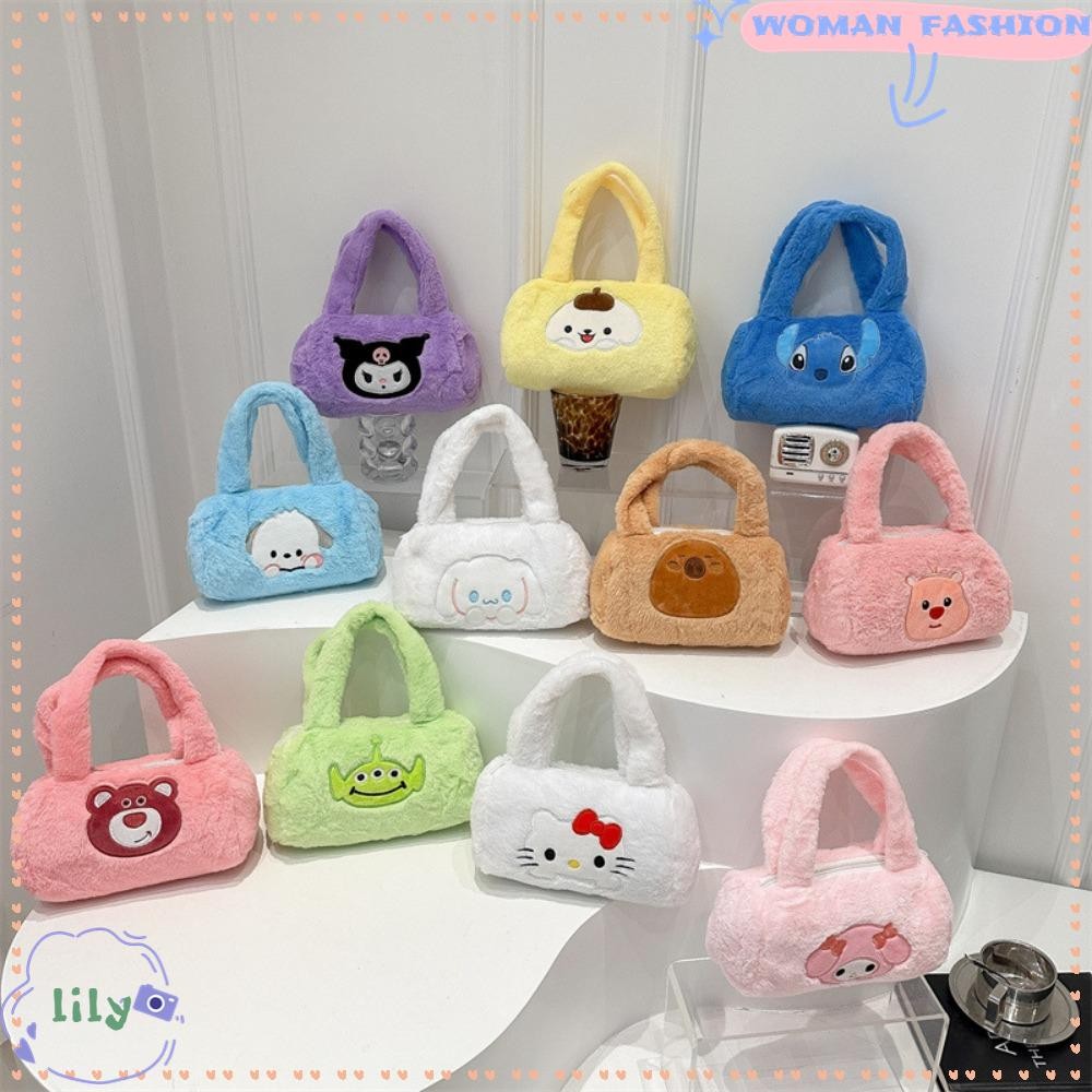 Lily Sanrio Bag กระเป๋าถือลายการ์ตูน Hello Kitty ตุ๊กตา Capybara ...