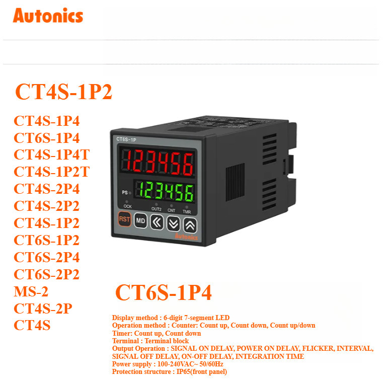 เคาน์เตอร์ Autonics CT4S-1P4 CT6S-1P4 CT4S-1P2T-1P4T-2P4-2P2-1P2 CT6S ...