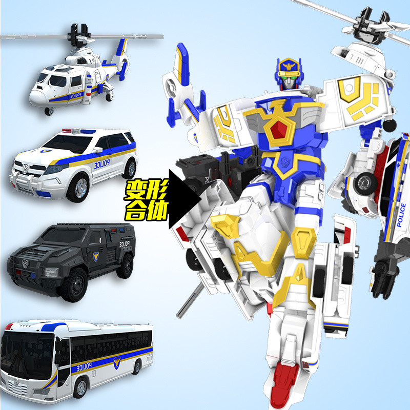 ※ของเล่นหุ่นยนต์แปลงร่างยักษ์ตำรวจพิเศษ Kaba Car God โมเดลรถเด็ก Mecha ...