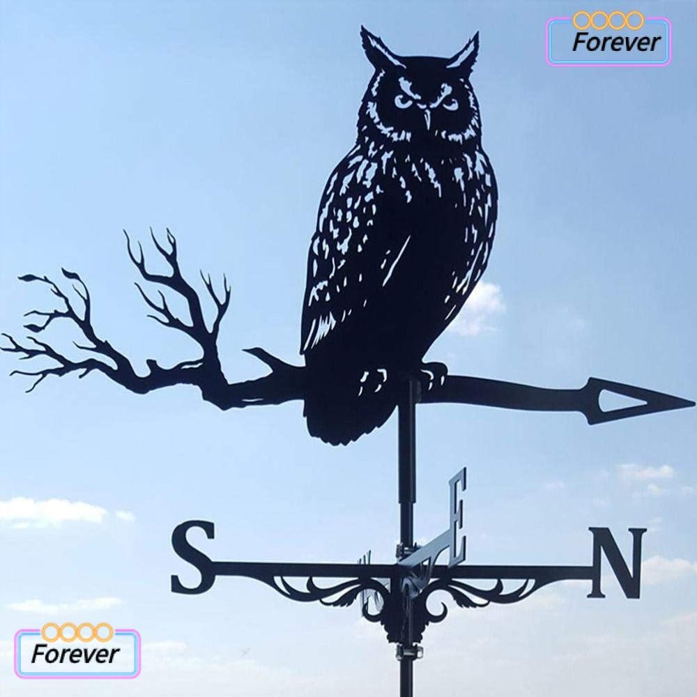 Forever Wind Vane ตกแต่งสวนหลังคานกฮูก รถตู้สภาพอากาศ โลหะสีดํา งาน ...