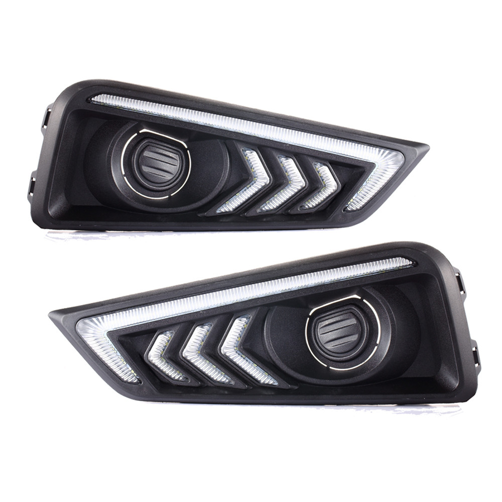 สําหรับhonda City 2014-2016 DRLไฟวิ่งกลางวัน 3 สีLED Day Lightขับรถไฟ ...