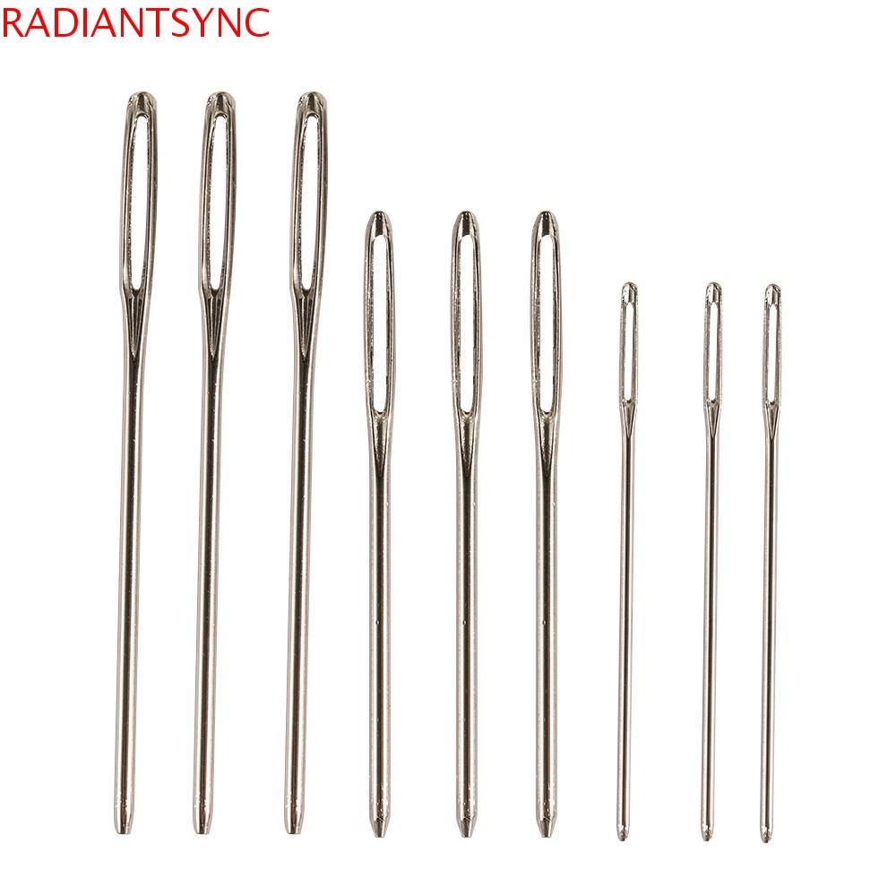 Radiantsync เข็มเย็บผ้าสแตนเลส Handmade Big Eye Blunt Stitchery Stitch ด้ายเย็บปักถักร้อย ...