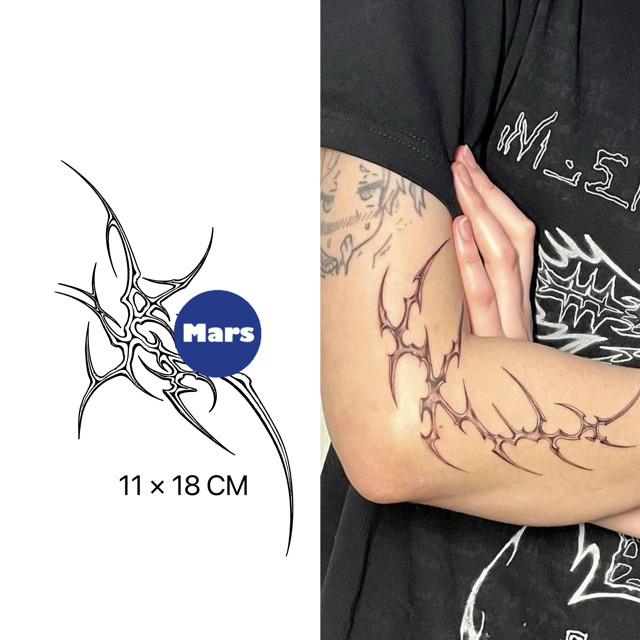 【Mars Tattoo】ใหม่ สติกเกอร์รอยสักชั่วคราว กึ่งถาวร 2 สัปดาห์ ติดทนนาน ...