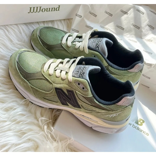 New Balance NB 990 V3 Running shoes grass green การเคลื่อนไหว | Shopee ...