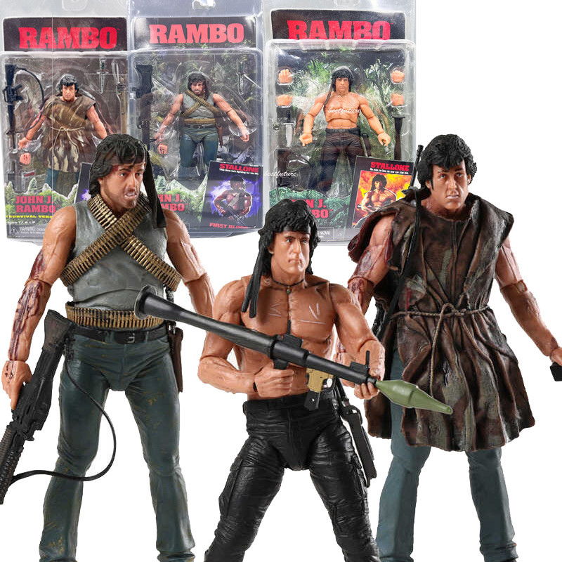 Neca โมเดลฟิกเกอร์ Rambo Survival Articulado ของเล่น ของสะสม สําหรับ ...