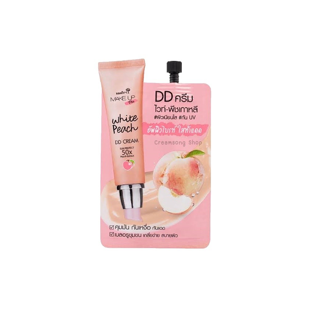 Nami Make Up Pro White Peach DD Cream (KBC90-ยกกล่อง 6 ซอง) | Shopee ...