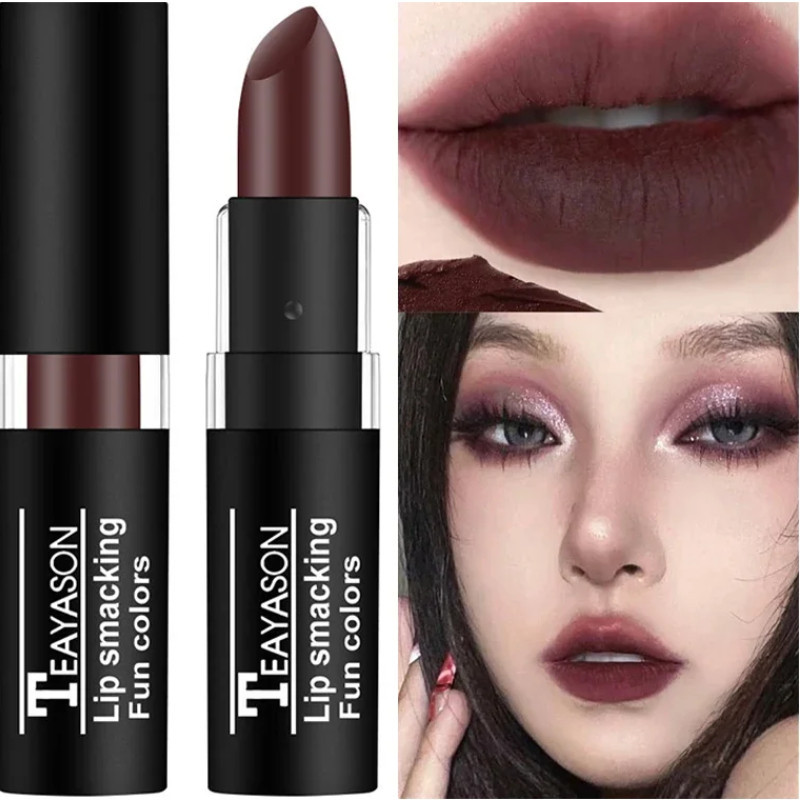 Teayason ลิปสติก เนื้อแมตต์ กันน้ํา ติดทนนาน เนื้อแมตต์ สีทอง สีดํา สี ...