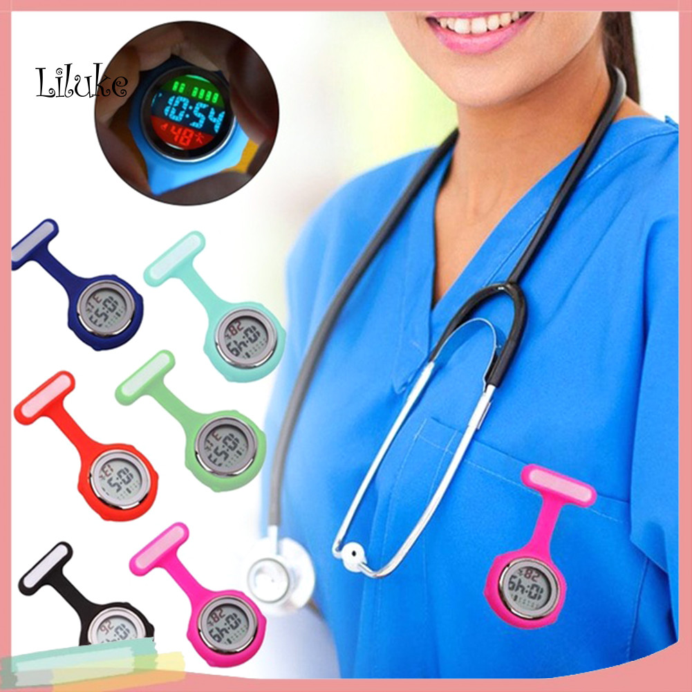 Lk 1 PC Digital Display Dial Clip-On Fob พยาบาลเข็มกลัด Pin Hang Pocket ...