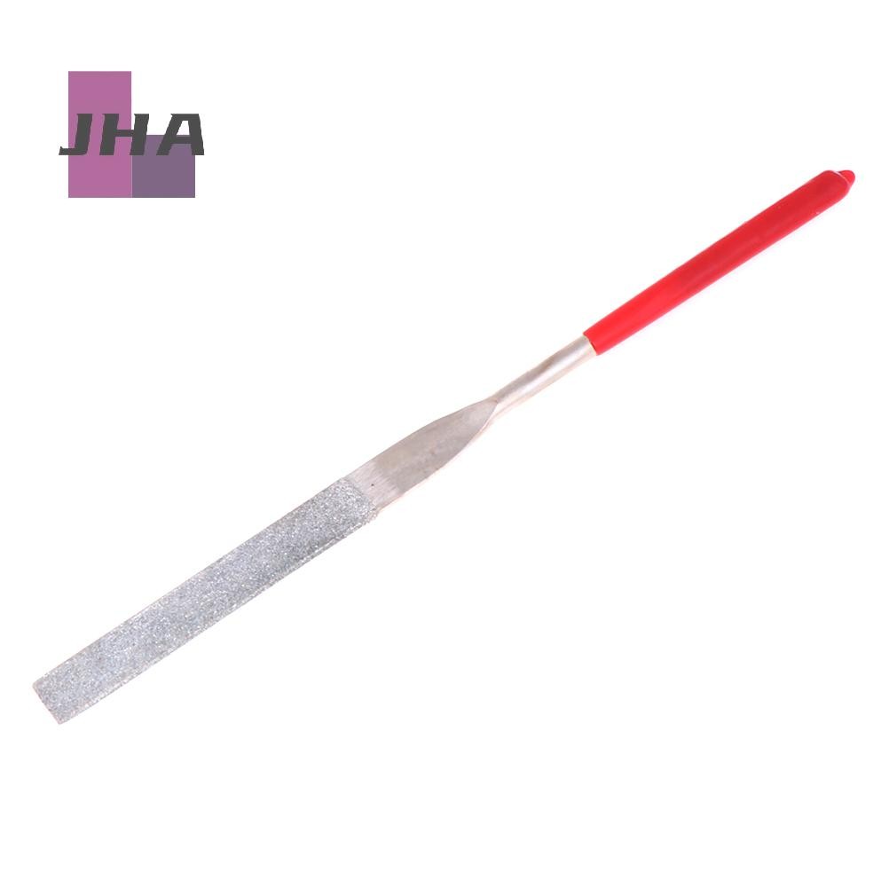 [JHA] 1 ชิ้น 180 มม. Long Art Craft Flat Diamond File Grinding Tool Red ...