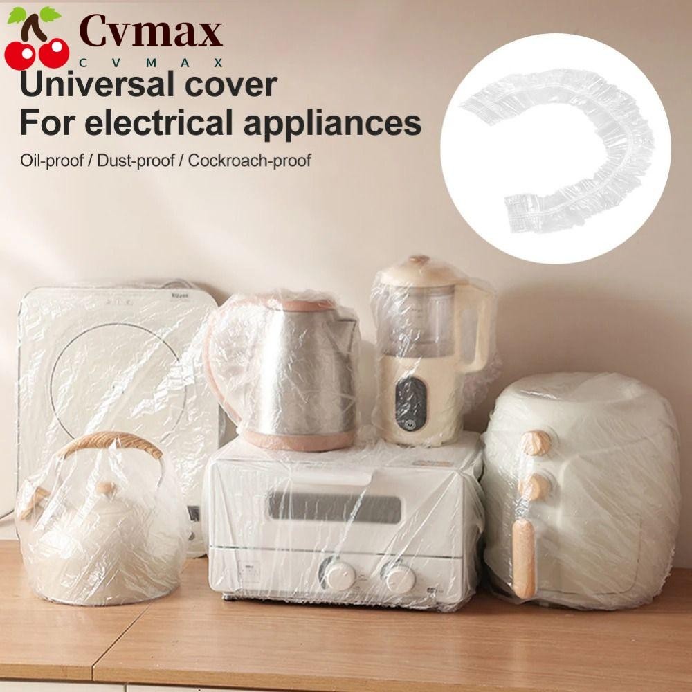 Cvmax ผ้าคลุมพัดลมไฟฟ้า กันฝุ่น แบบหนา ยืดหยุ่น กันน้ํา สีโปร่งใส สําหรับเตาอบ หม้อหุงข้าวไฟฟ้า ...