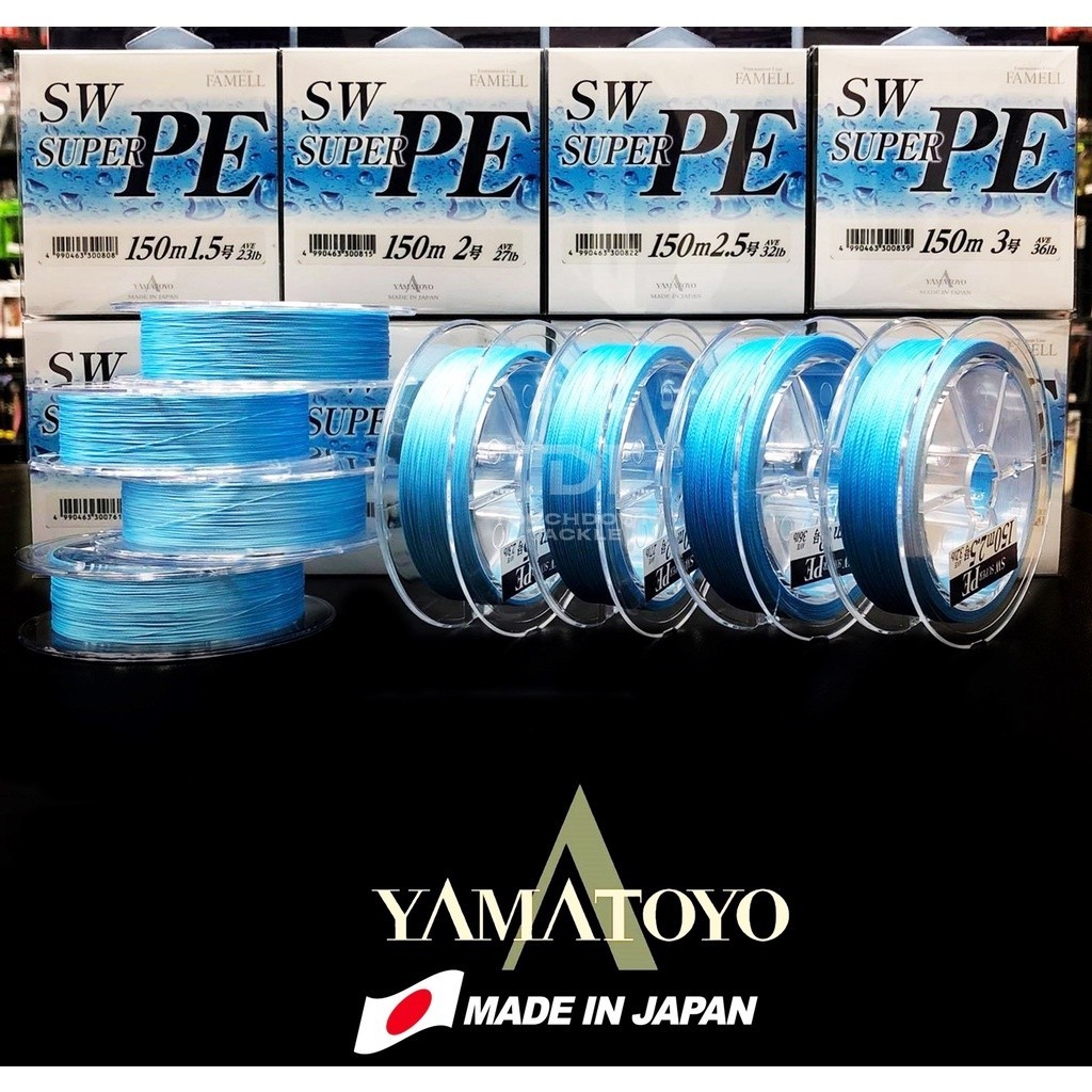 อุปกรณ์ตกปลา YAMATOYO SW SUPER PE X4 150m หน้าตัดมาตราฐานญี่ปุ่น 360 MADE IN JAPAN | Shopee Thailand
