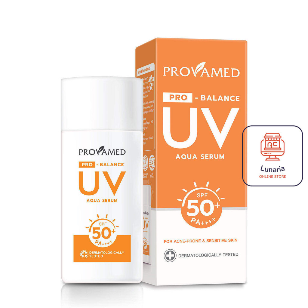 Provamed Pro-Balance UV Aqua Serum SPF50+ PA++++ โปรวาเมด โปร-บาลานซ์ ยูวี อควา เซรั่ม ขนาด 40 ...