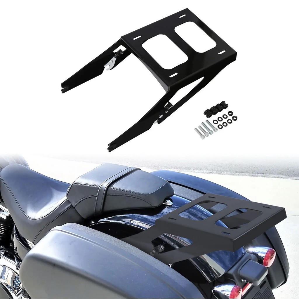 TM Motorcycle Two Up Moun Rack Luggage Rack For Harley Softail Sport ...