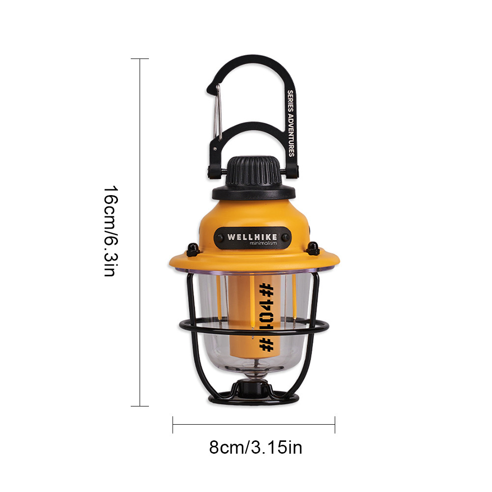 Wellhike ตะเกียง LED ยุทธวิธี Retro Camping Light Camping เต็นท์ไฟตกแต่ง Anti-fall ชาร์จ IPX4 ...