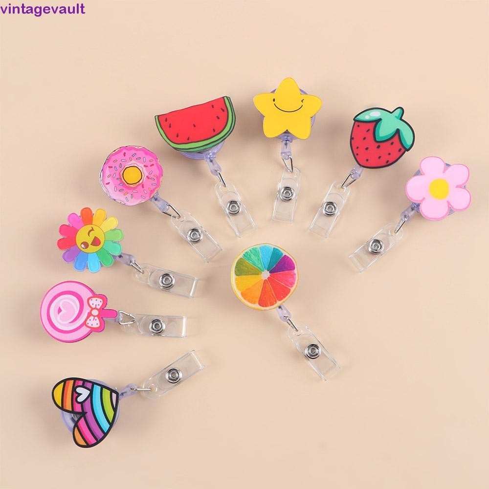 Vintagevault ID Card Clips Students อะคริลิคชื่อ Tag Fashion High ...